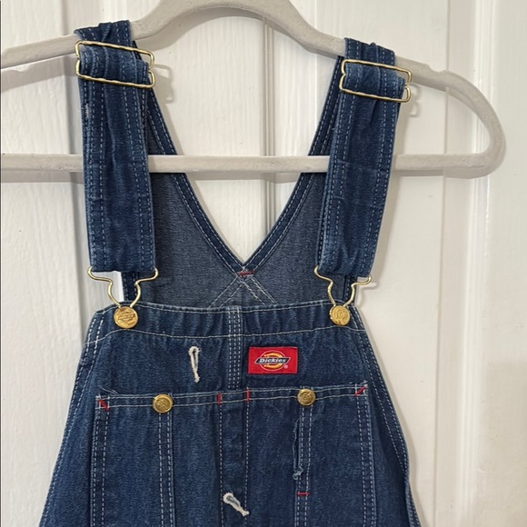 Dickies | Jeans | Dickies Dark Blue Denim Overalls With Gold Accents ...